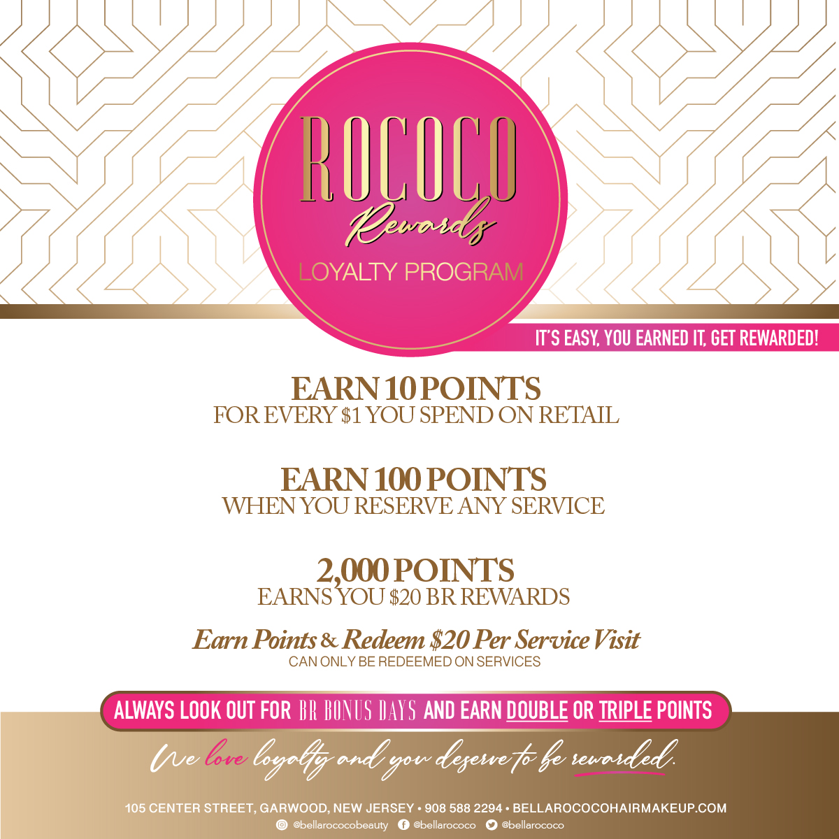 Salon Menus – Bella Rococo At Emilias Salon